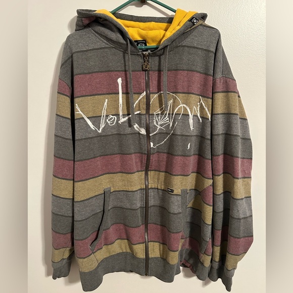 Volcom | Shirts | Vintage Volcom Hoodie Full Zip Y2k Embroidered ...